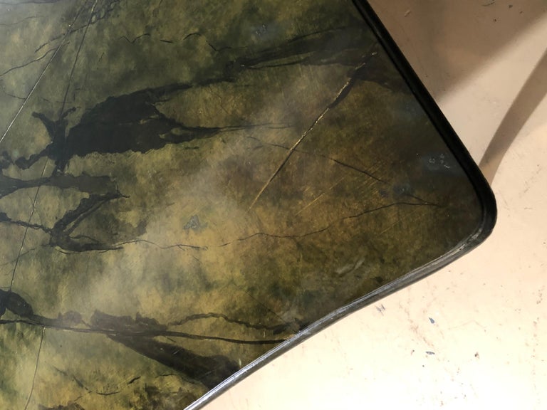 Louis XV Style Flip Top Console, Dining, Library Table, Painted Faux ...