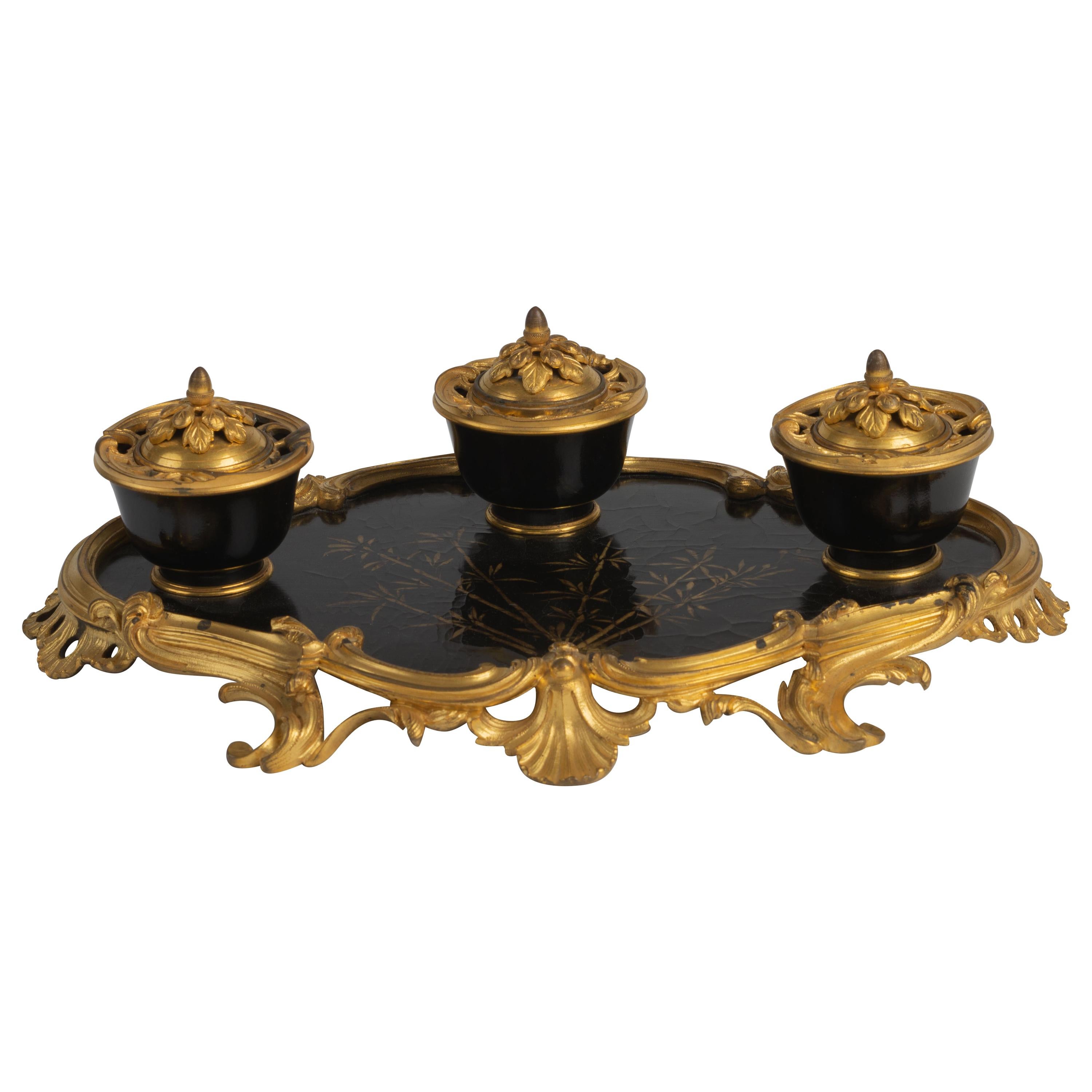 Charles X Gothic Revival Gilt and Patinated Bronze and Siena Marble ...