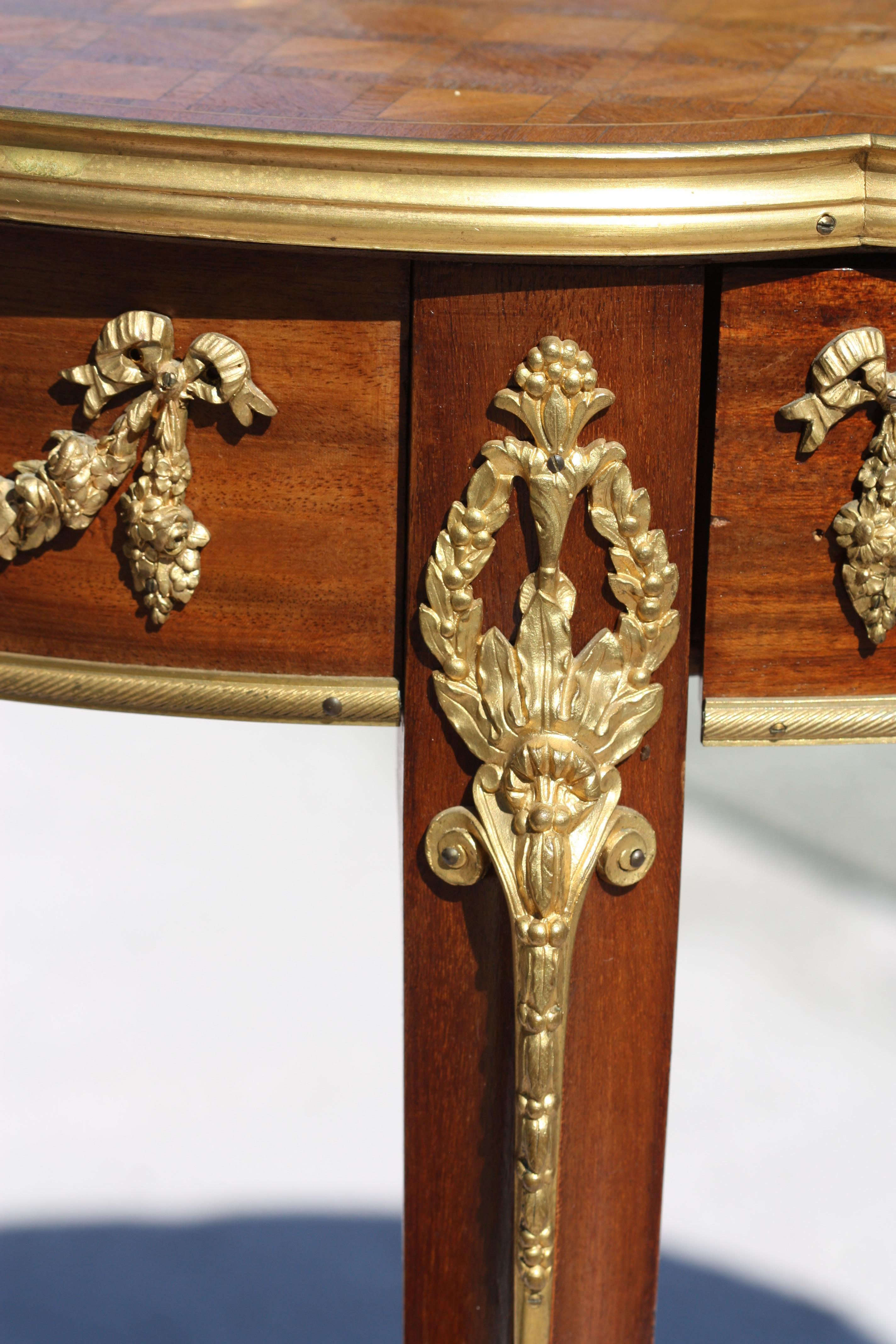 Louis XV Style Gilt Bronze-Mounted Mahogany Occasional Table For Sale ...