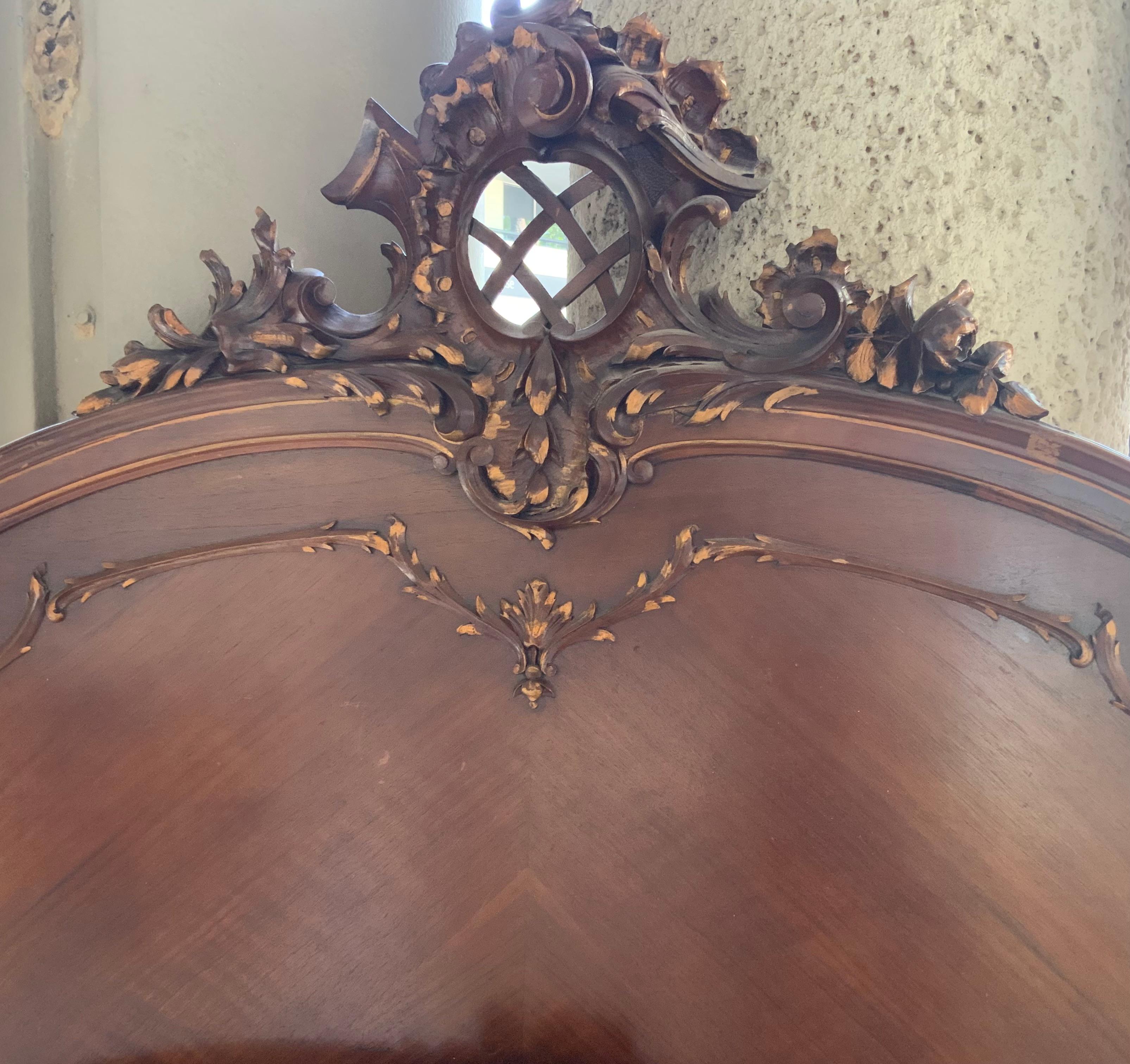 Louis XV-Style king/queen size bed at 1stDibs