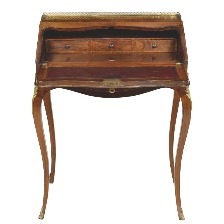 Louis XV Style Ladies Writing Desk in Rosewood with Marquetry, France ...