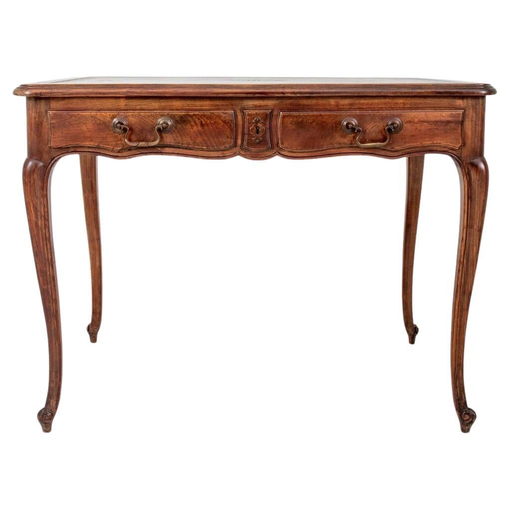 Louis XV Style Leather Top Wooden Writing Desk For Sale at 1stDibs