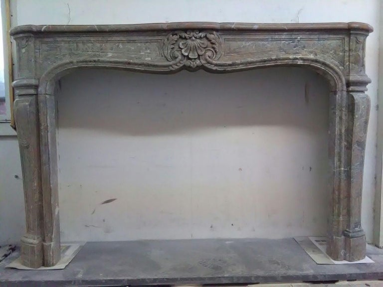 Louis XV Style Mantel in St. Anne Des Pyrenees Marble at 1stDibs
