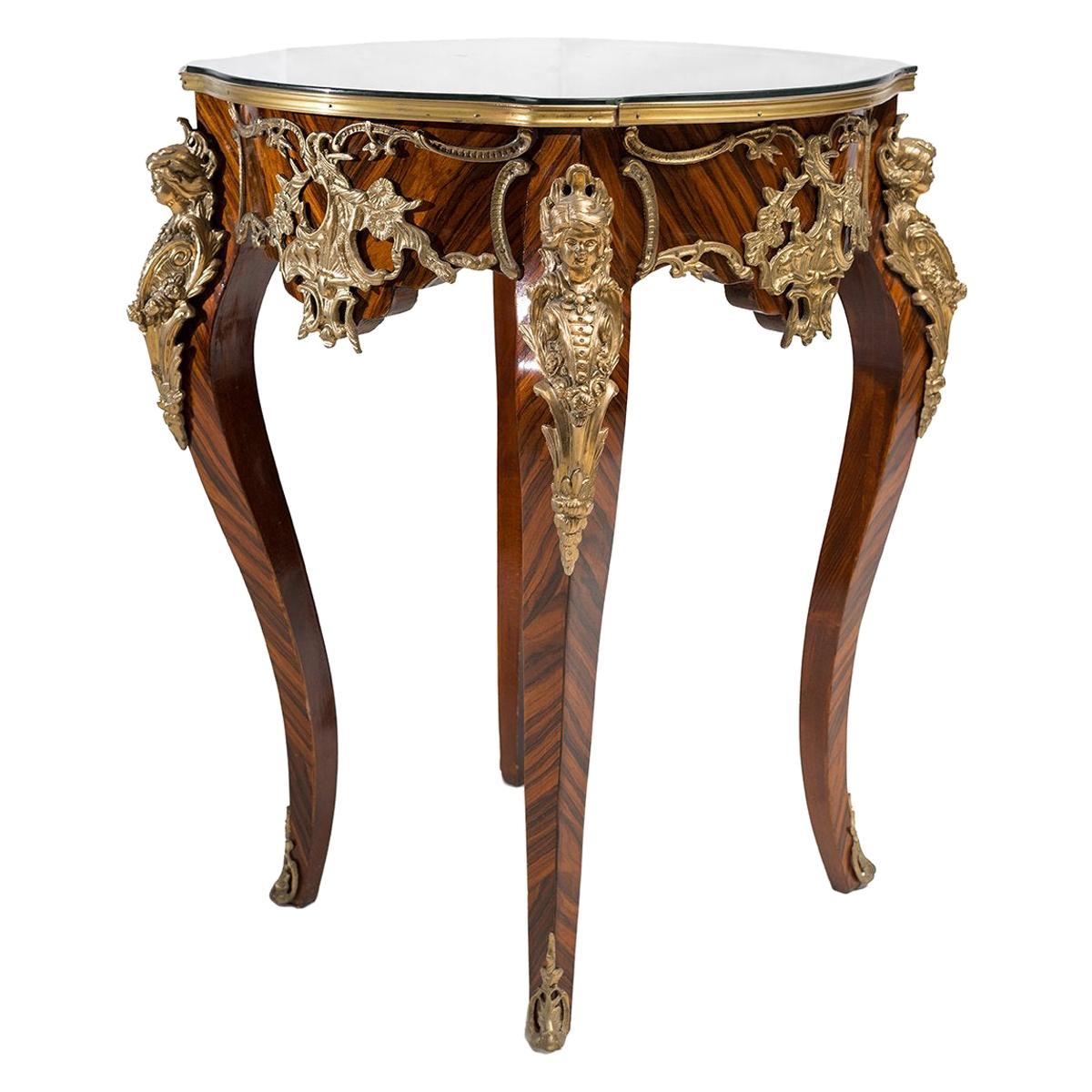 Early 20th Century Antique Inlaid Rosewood Side Table at 1stDibs