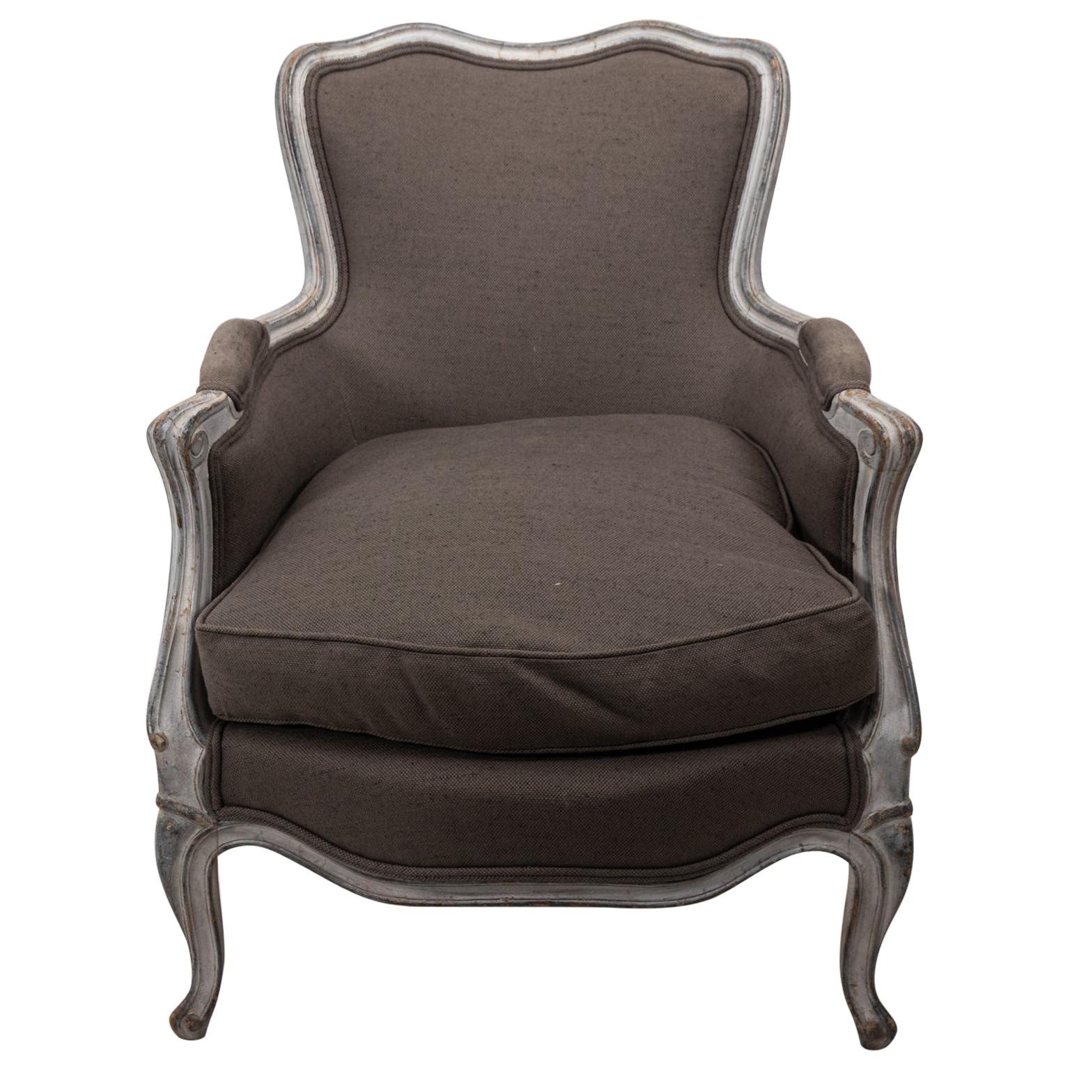 Louis XV Style Painted Bergère Armchair at 1stDibs