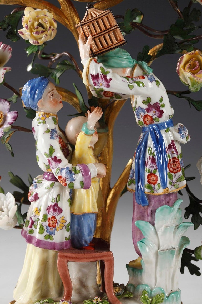 Louis XV Style Porcelain Clock Attributed Samson and Cie, France, circa ...
