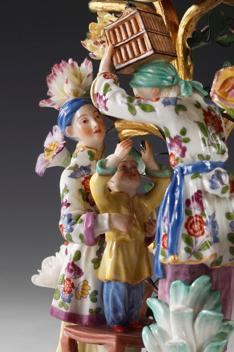 Louis XV Style Porcelain Clock Attributed Samson and Cie, France, circa ...