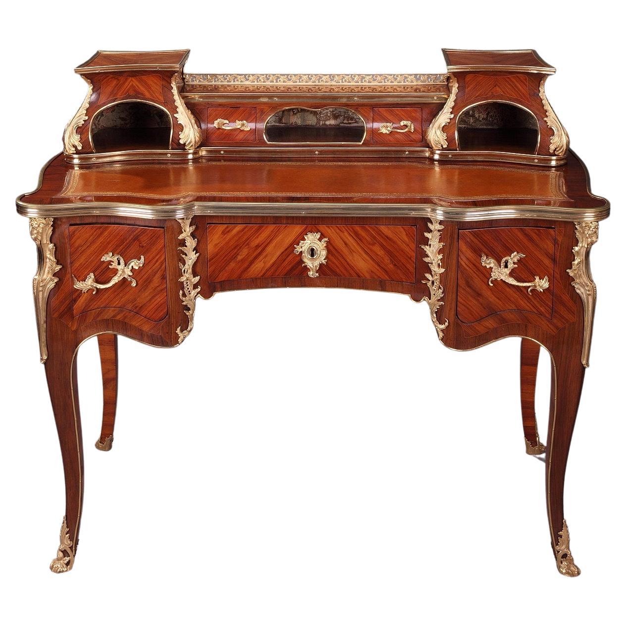 Louis XV Style Rosewood Marquetry Lady's Writing Desk, 19th Century For ...