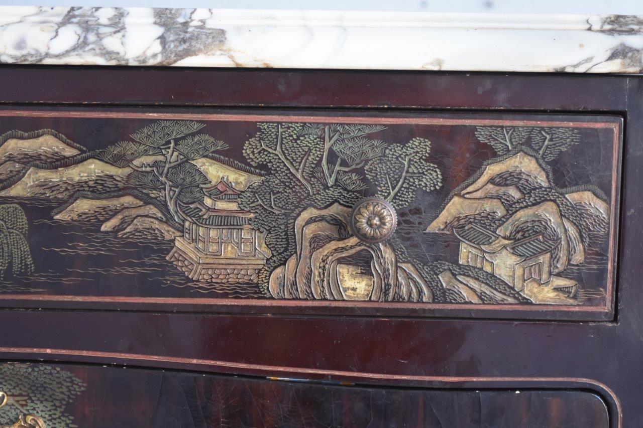 Louis XV Style Secretary Lacquered And Stamped By Louis Midavaine At Louis XV Style Secretary Lacquered And Stamped By Louis Midavaine At