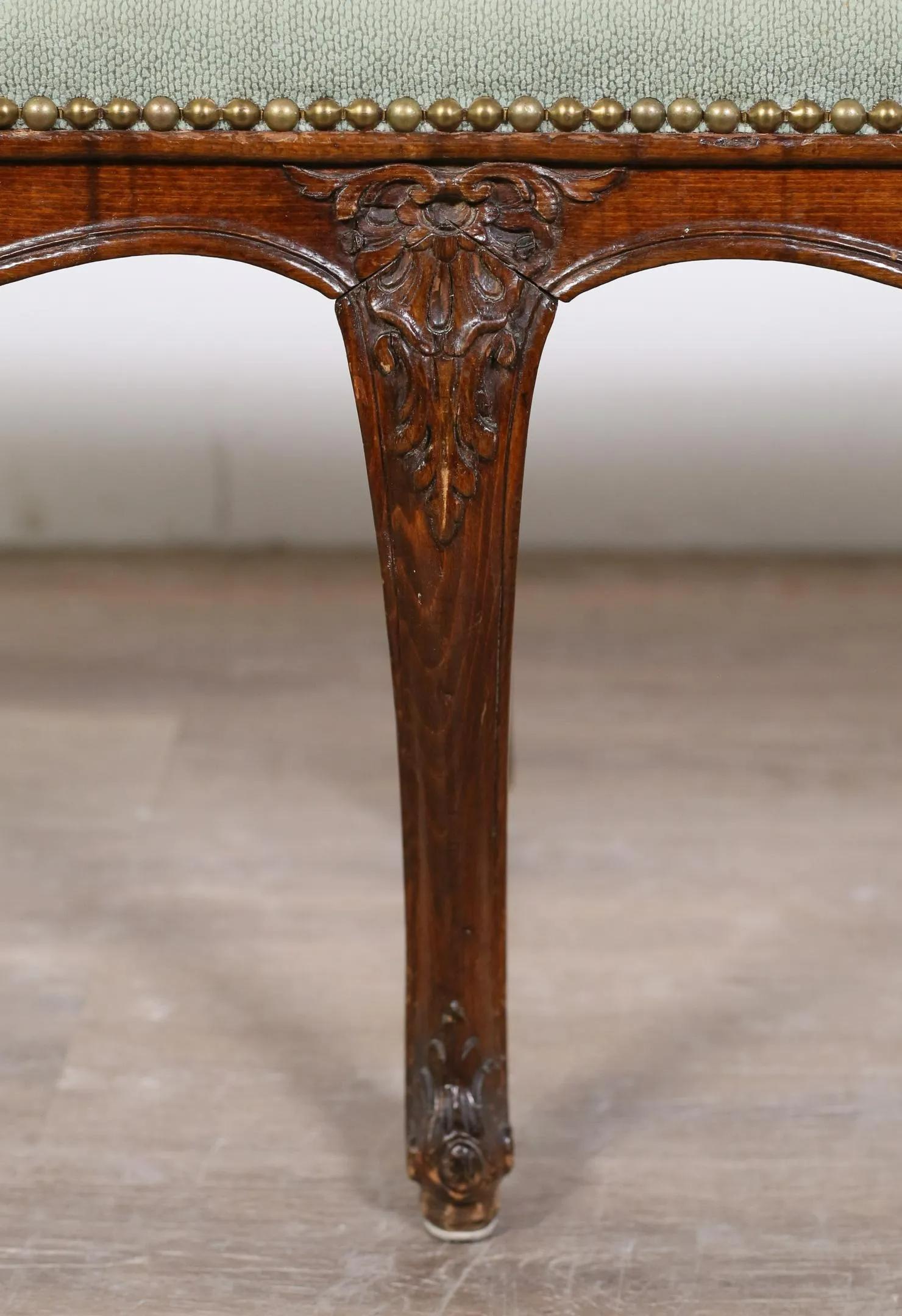 Louis XV Style Upholstered Bench For Sale at 1stDibs