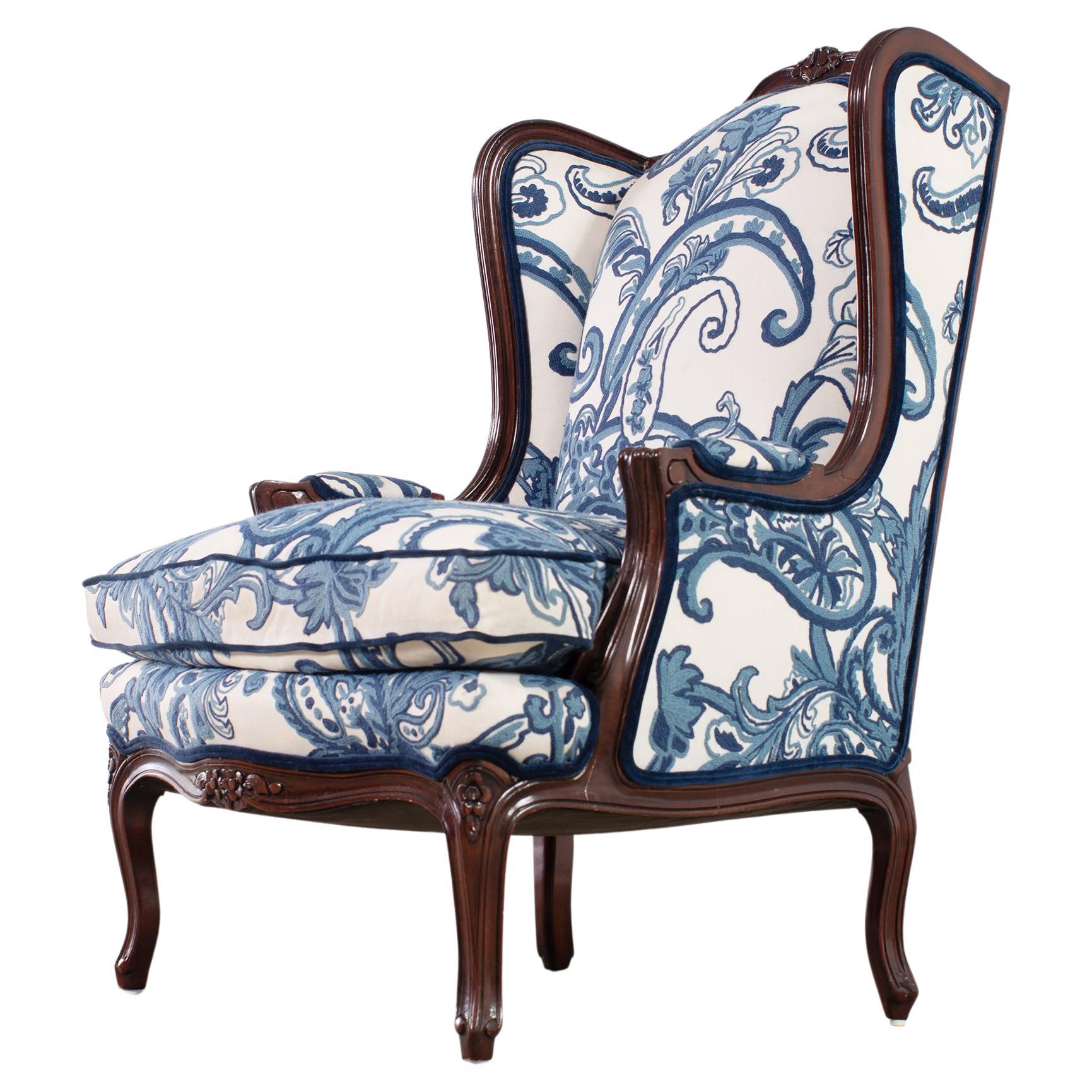 French Wingback Chairs - 63 For Sale at 1stDibs | french wing chair ...