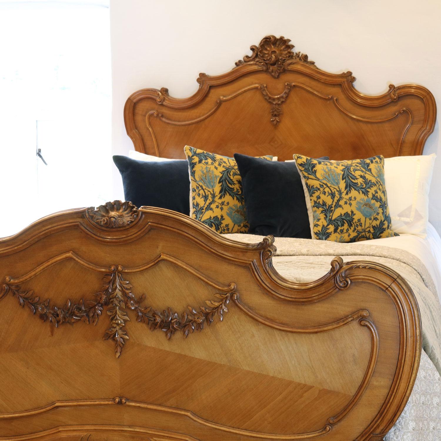 Louis XV Walnut Antique Bed WK150 at 1stDibs | louis xv bed