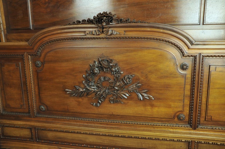 Louis XVI Bedroom Furniture in Carved Walnut For Sale at 1stDibs