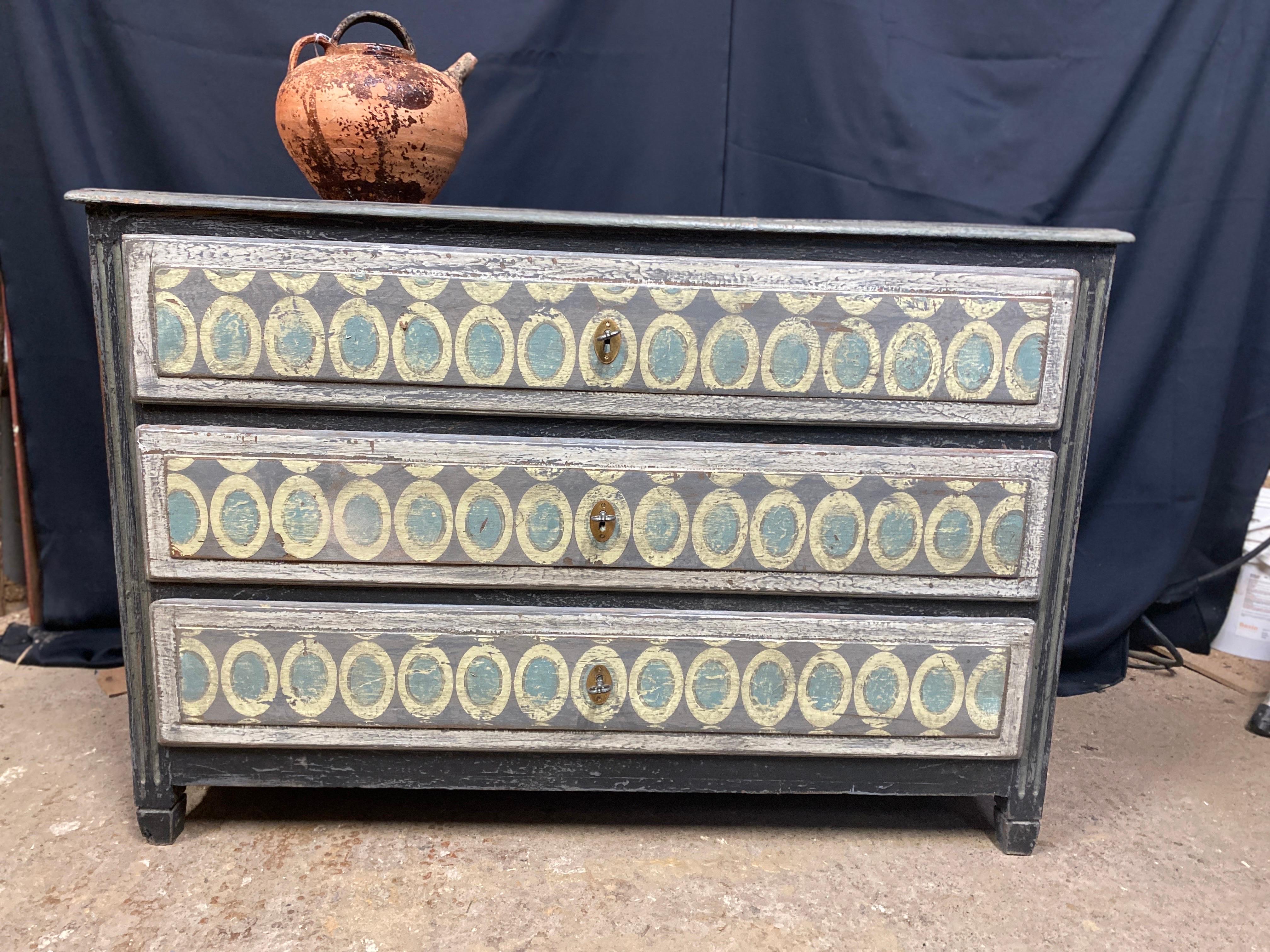 Louis xvi chest of drawers 3 patina drawers with different shapes and ...