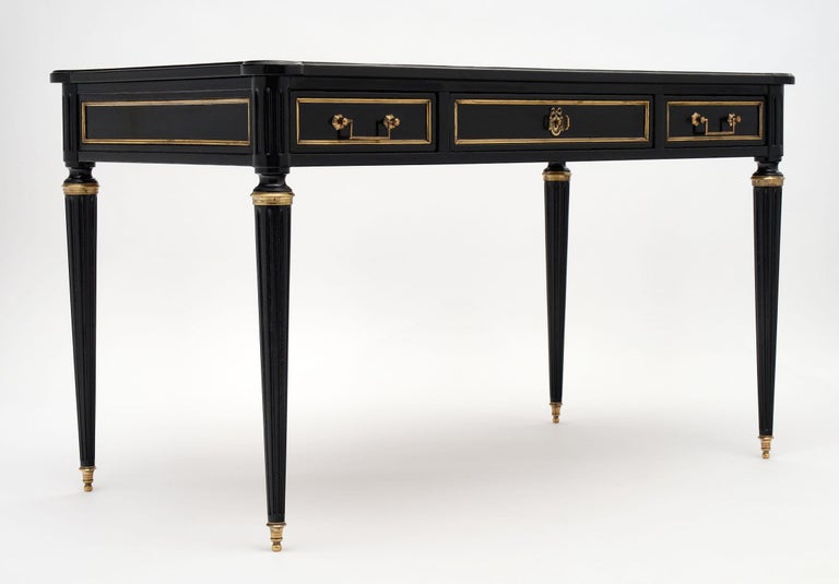 Louis XVI Desk with Black Leather Top at 1stDibs