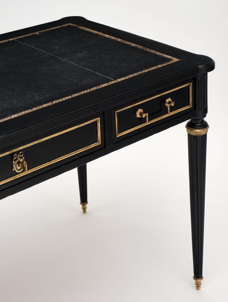 Louis XVI Desk with Black Leather Top at 1stDibs