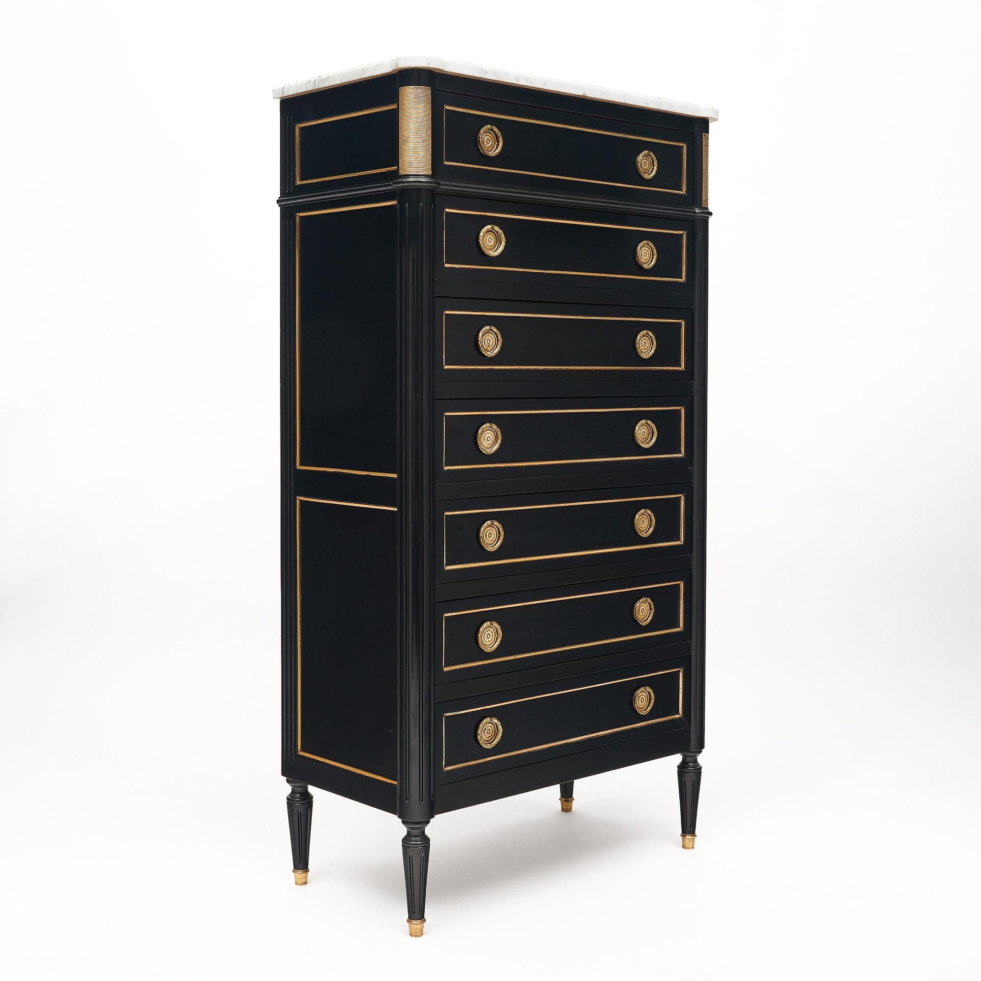Louis XVI French Antique Semainier For Sale at 1stDibs