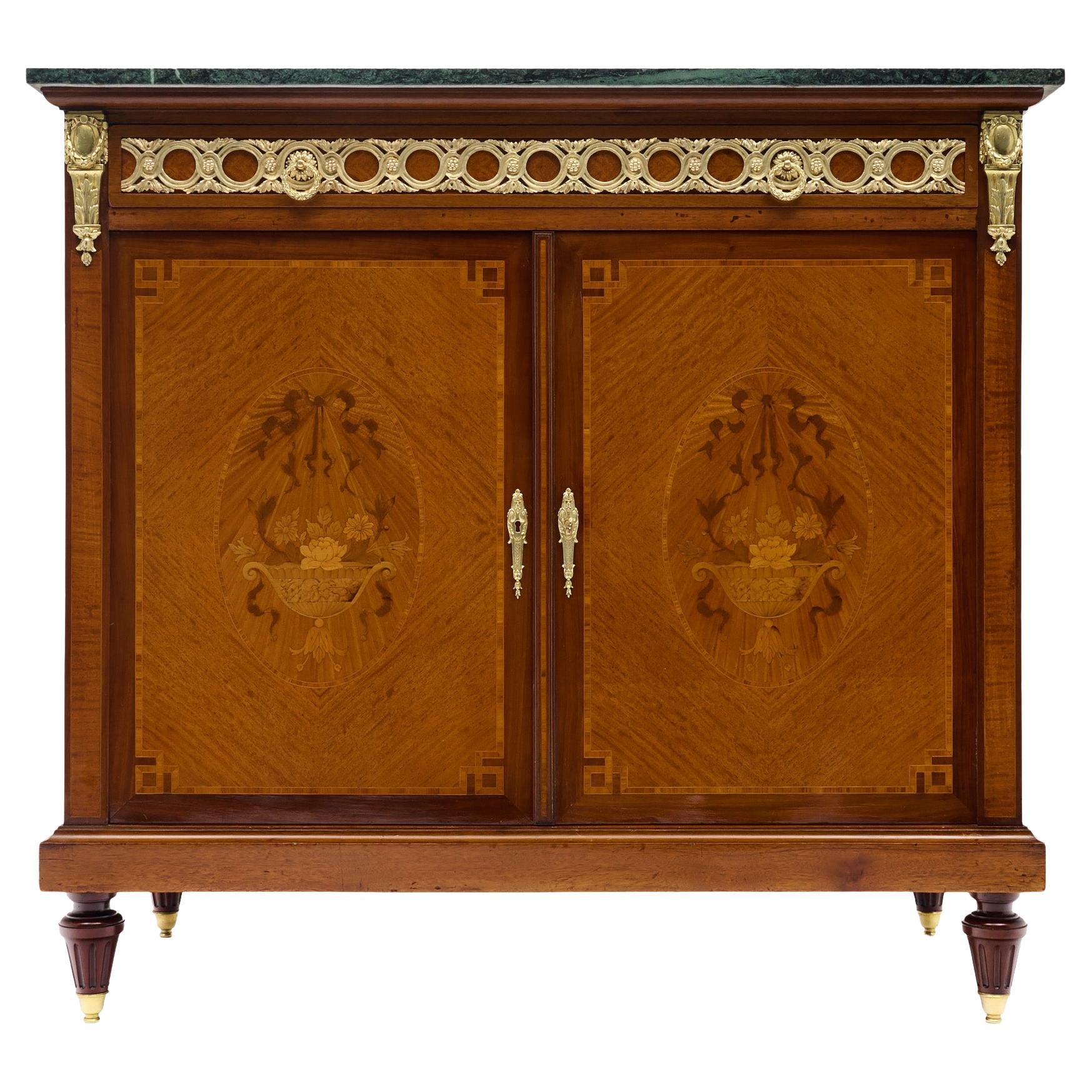 French Louis XVI Marquetry Vitrine, Early 19th Century For Sale at 1stDibs