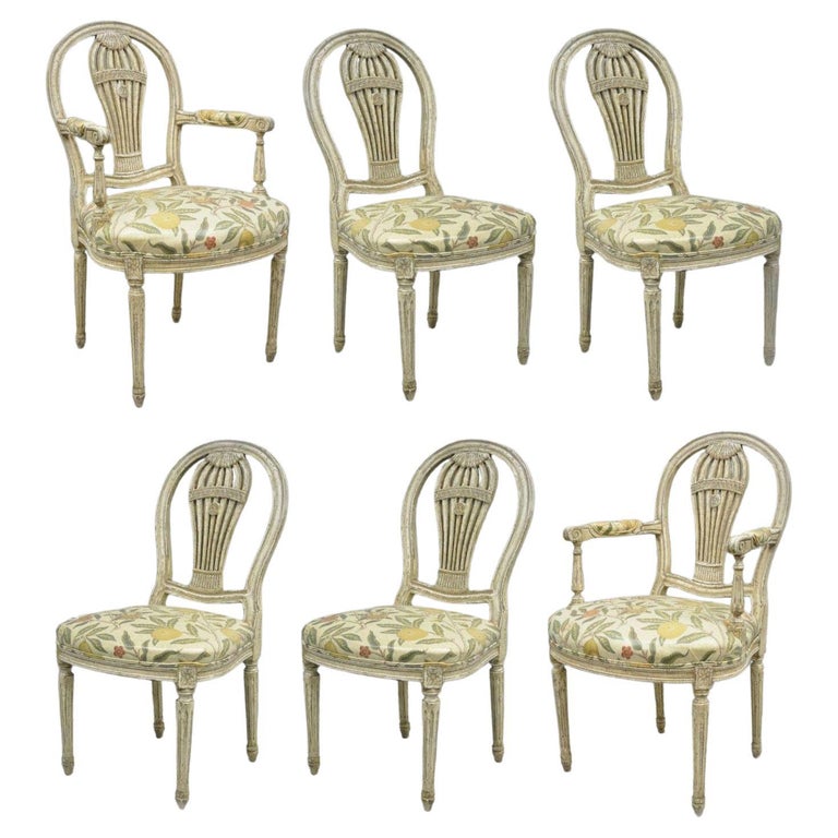Louis XVI French Style Hot Air Balloon Back Montgolfier Dining Chair ...