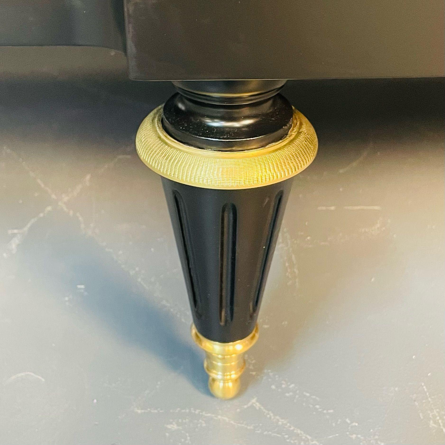 Louis XVI Hollywood Regency Ebony Sideboard, Cabinet, Buffet, Maison ...