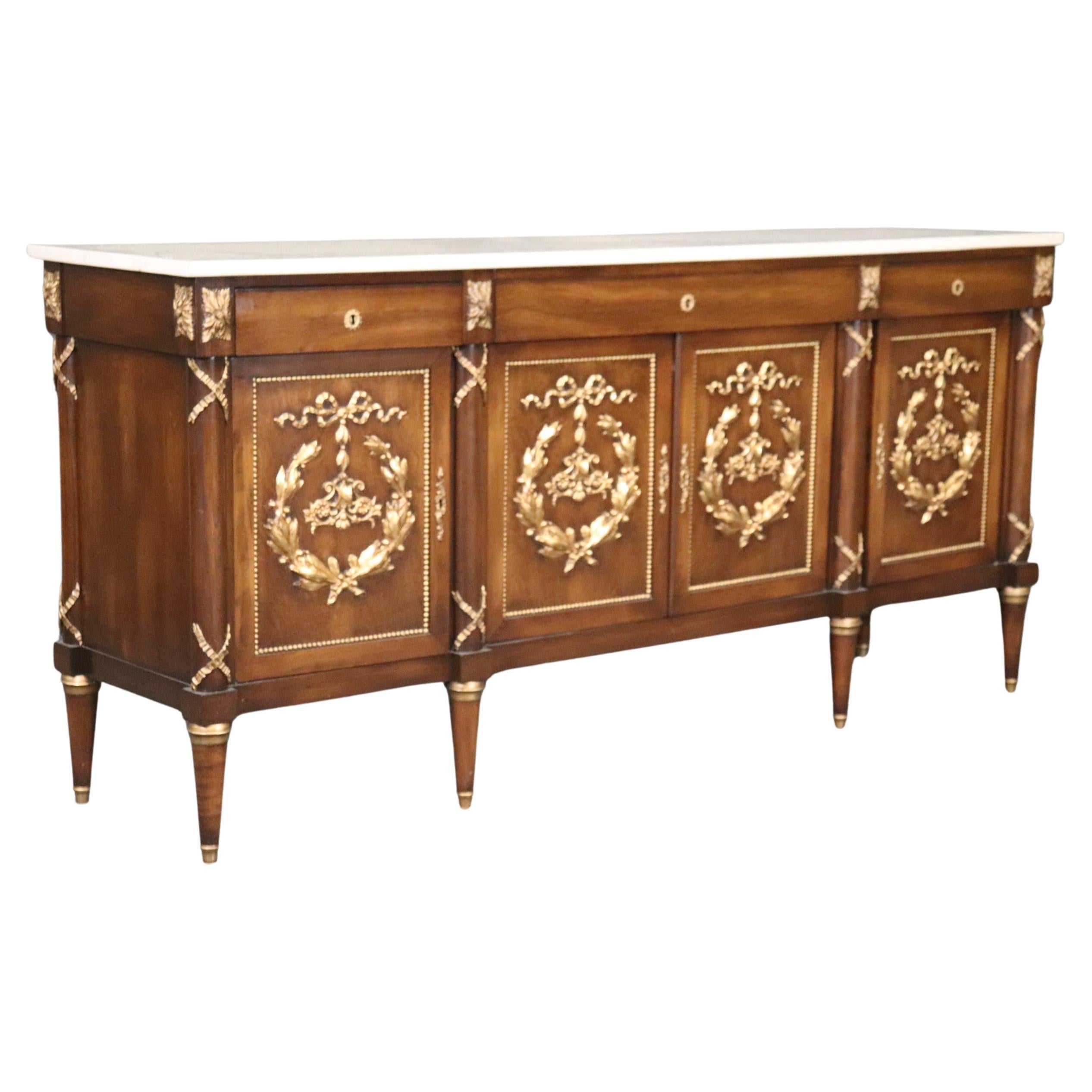 French Louis XVI Style Mahogany Sideboard by Jansen at 1stDibs
