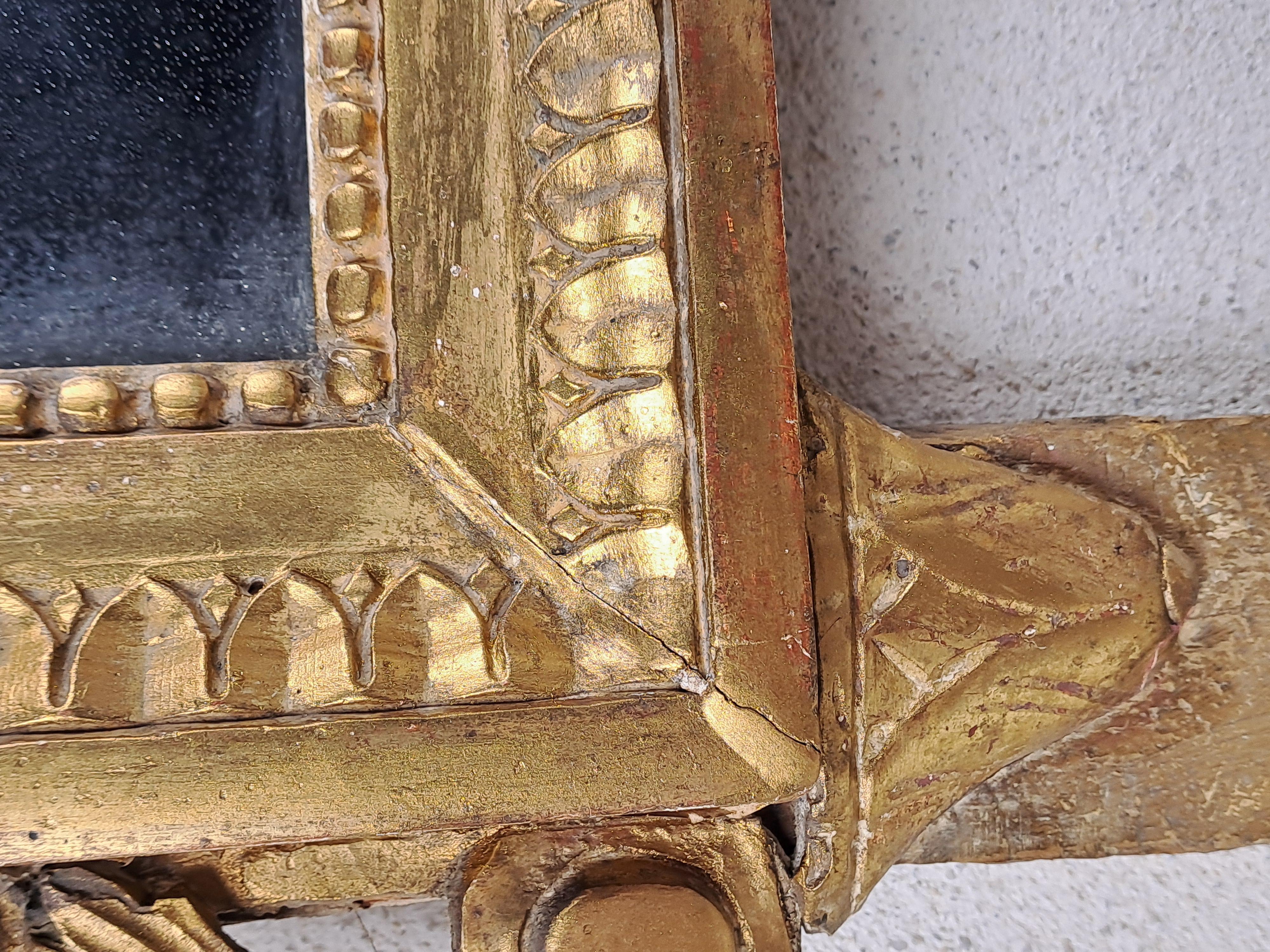Louis XVI Mirror In Gilded Wood For Sale at 1stDibs
