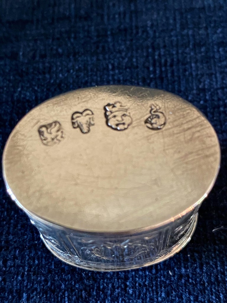 Louis XVI Neoclassical Sterling Silver Snuff or Patch Box For Sale at ...