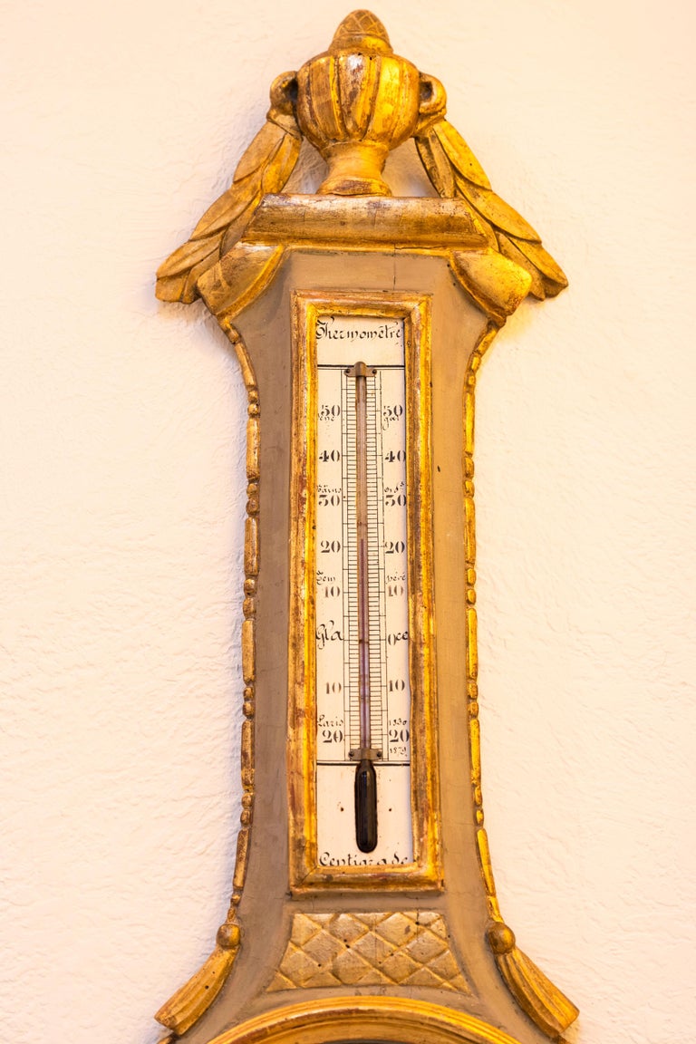 Louis XVI Period Giltwood Barometer For Sale at 1stDibs