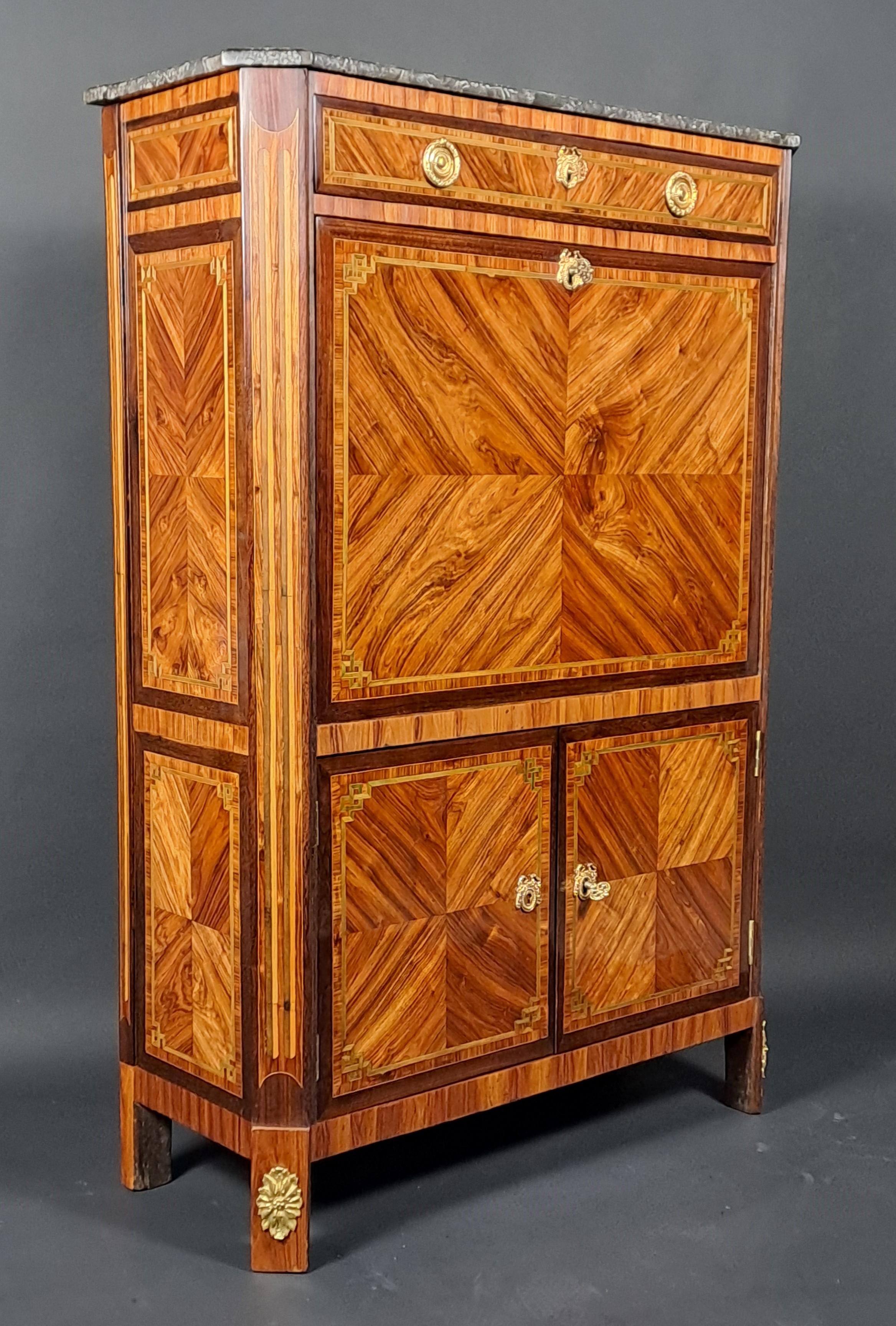 Louis XVI Secretary Stamped Ohneberg (Paris) For Sale at 1stDibs