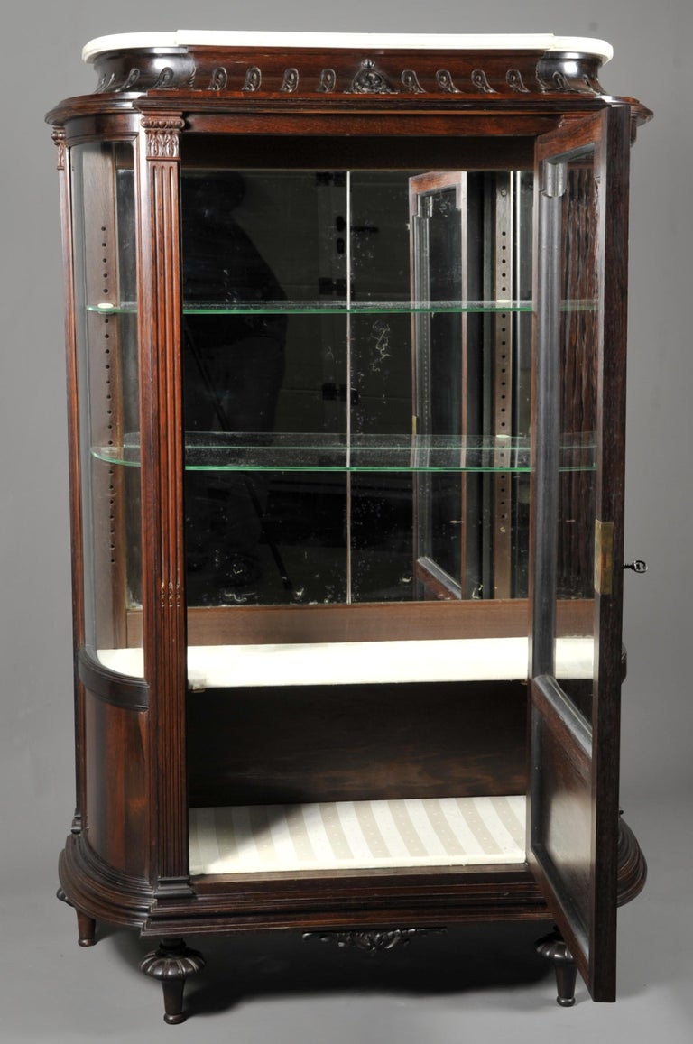 Louis XVI Showcase in Carved Rosewood For Sale at 1stDibs