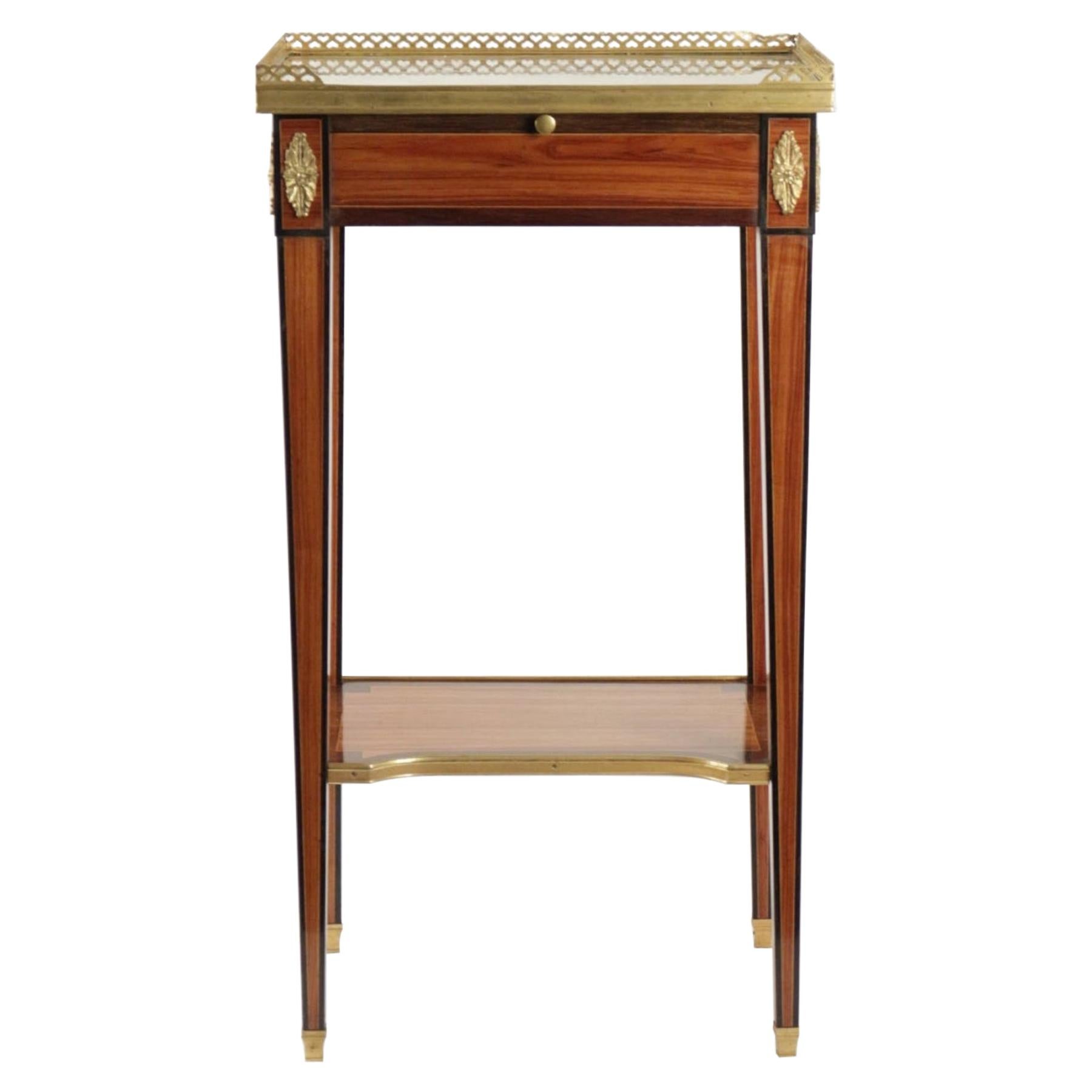 Louis XVI Small Table with Shelf For Sale at 1stDibs
