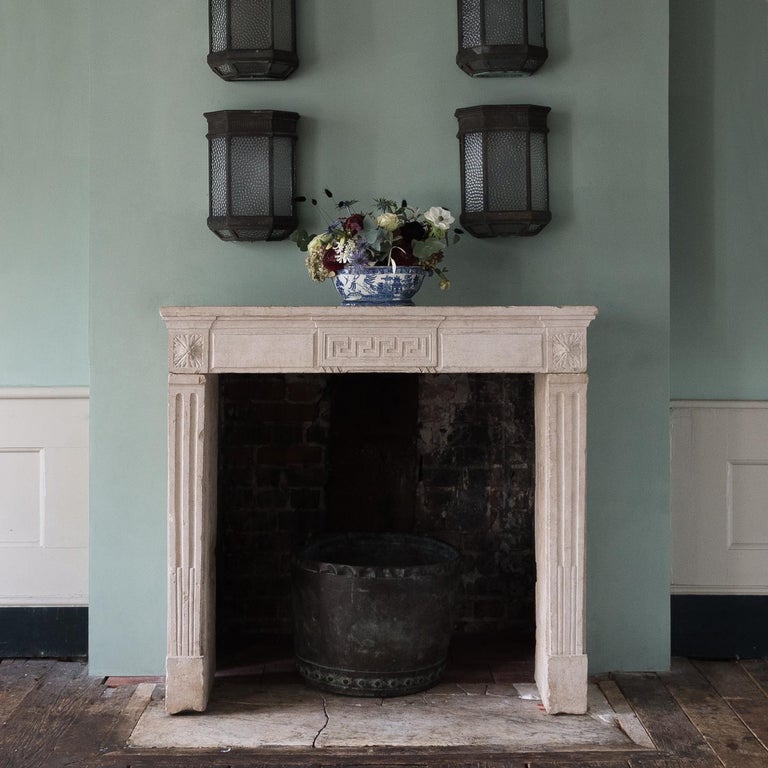 Louis XVI Style Caen Stone Firepalce at 1stDibs