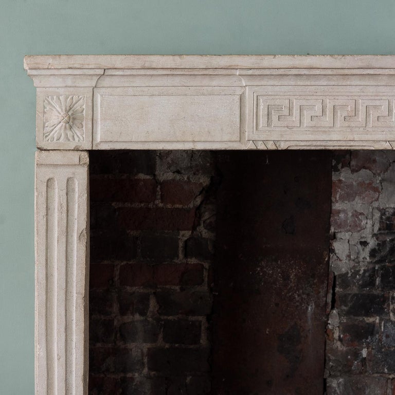 Louis XVI Style Caen Stone Firepalce at 1stDibs