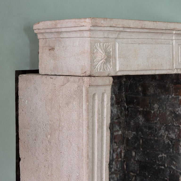 Louis XVI Style Caen Stone Firepalce at 1stDibs