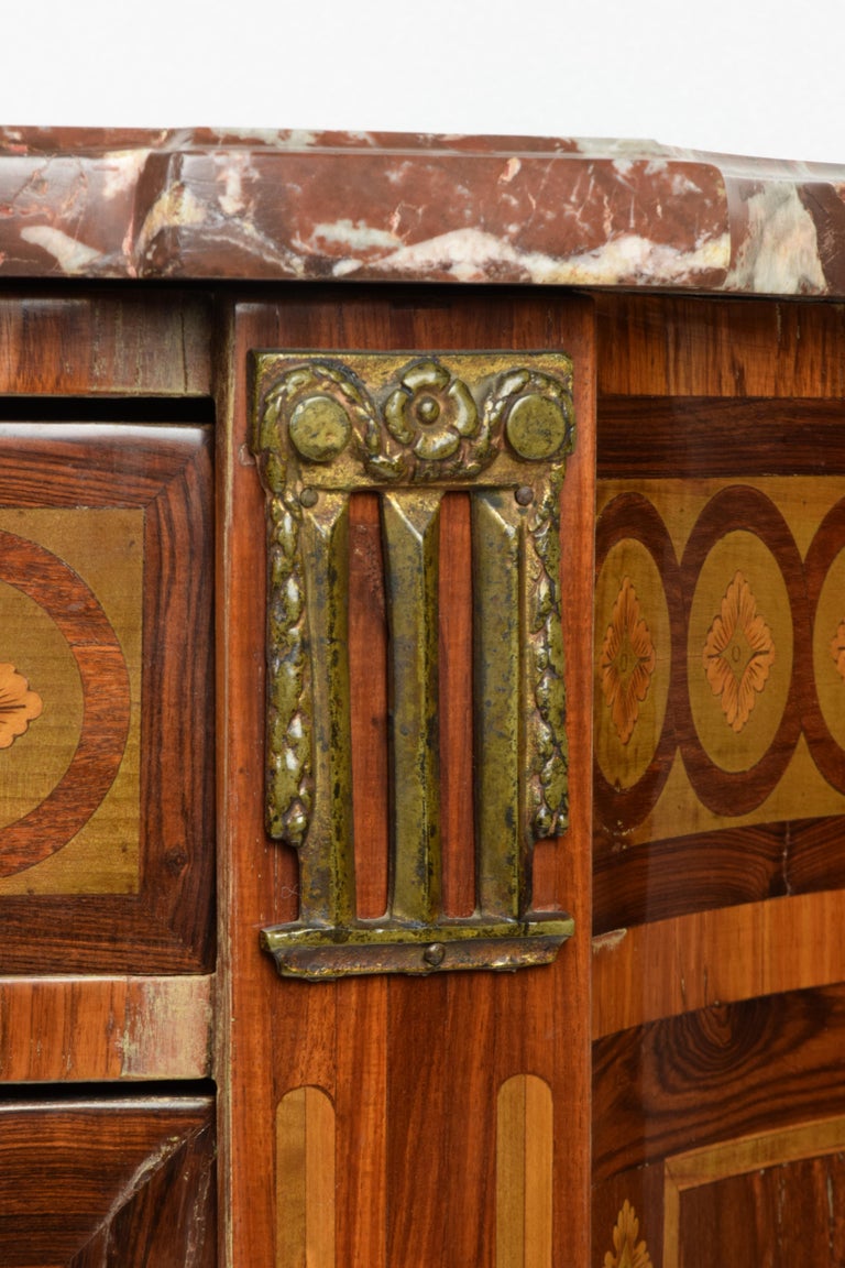 Louis XVI Style Chest of Drawers Late-XIX Century Rosewood Red French ...