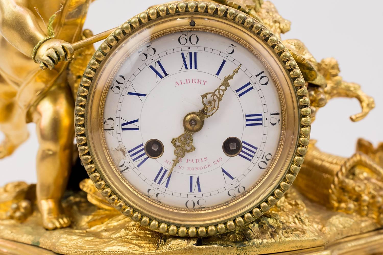 Louis XVI Style Clock in Chiseled and Gilt Bronze, Late 19th Century at ...