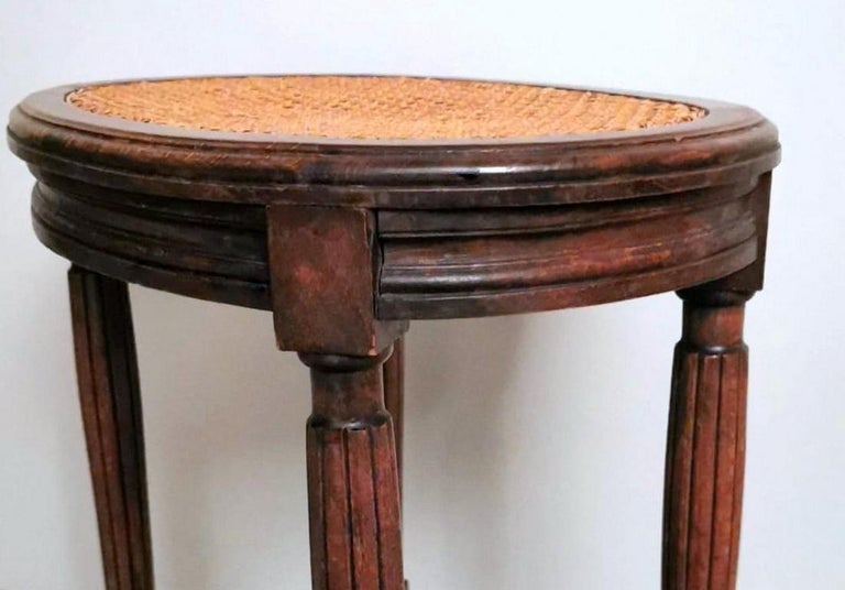 Louis XVI Style French Bench with "Vienna Straw" Seat For Sale at 1stDibs