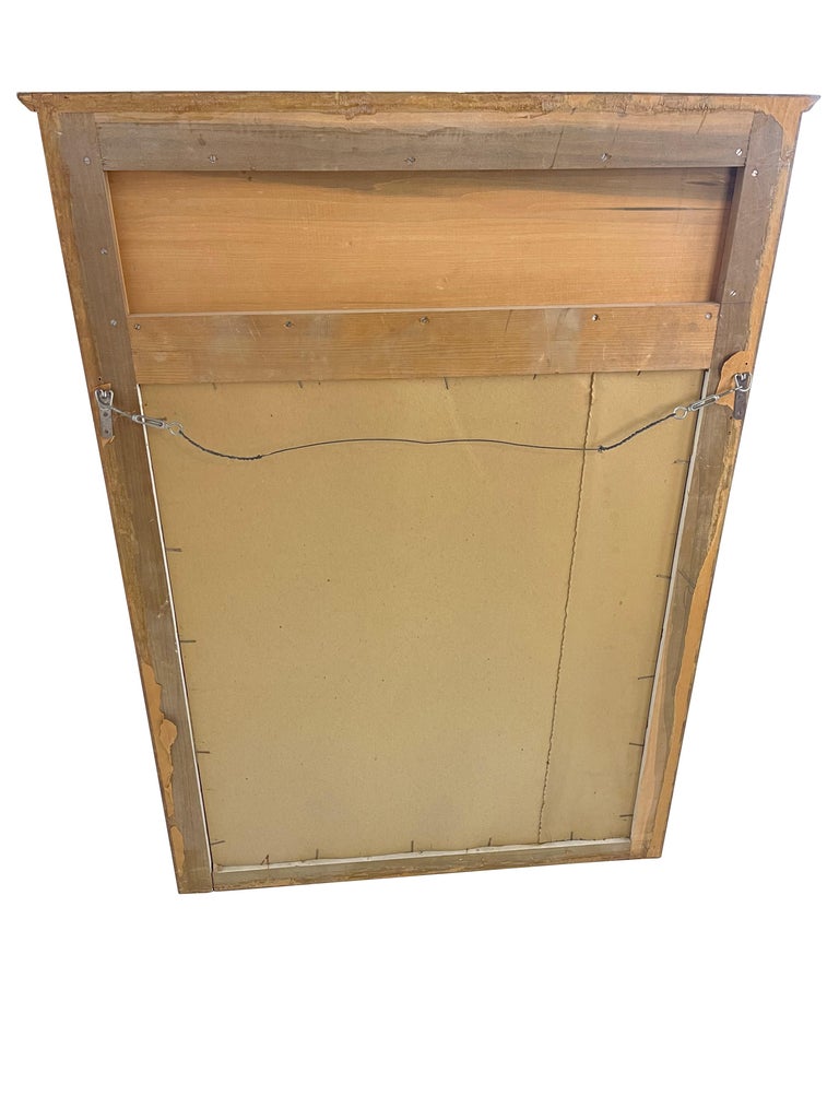Louis XVI Style Ivory and Gilt Trumeau Mirror For Sale at 1stDibs