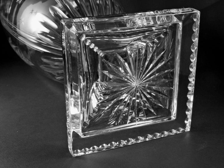 Louis XVI Style Large Italian Crystal Amphora With Engraved And Swan ...