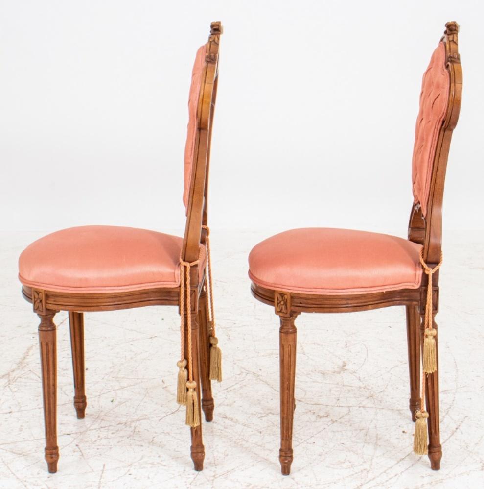 Louis XVI Style Mahogany Card Chairs For Sale at 1stDibs