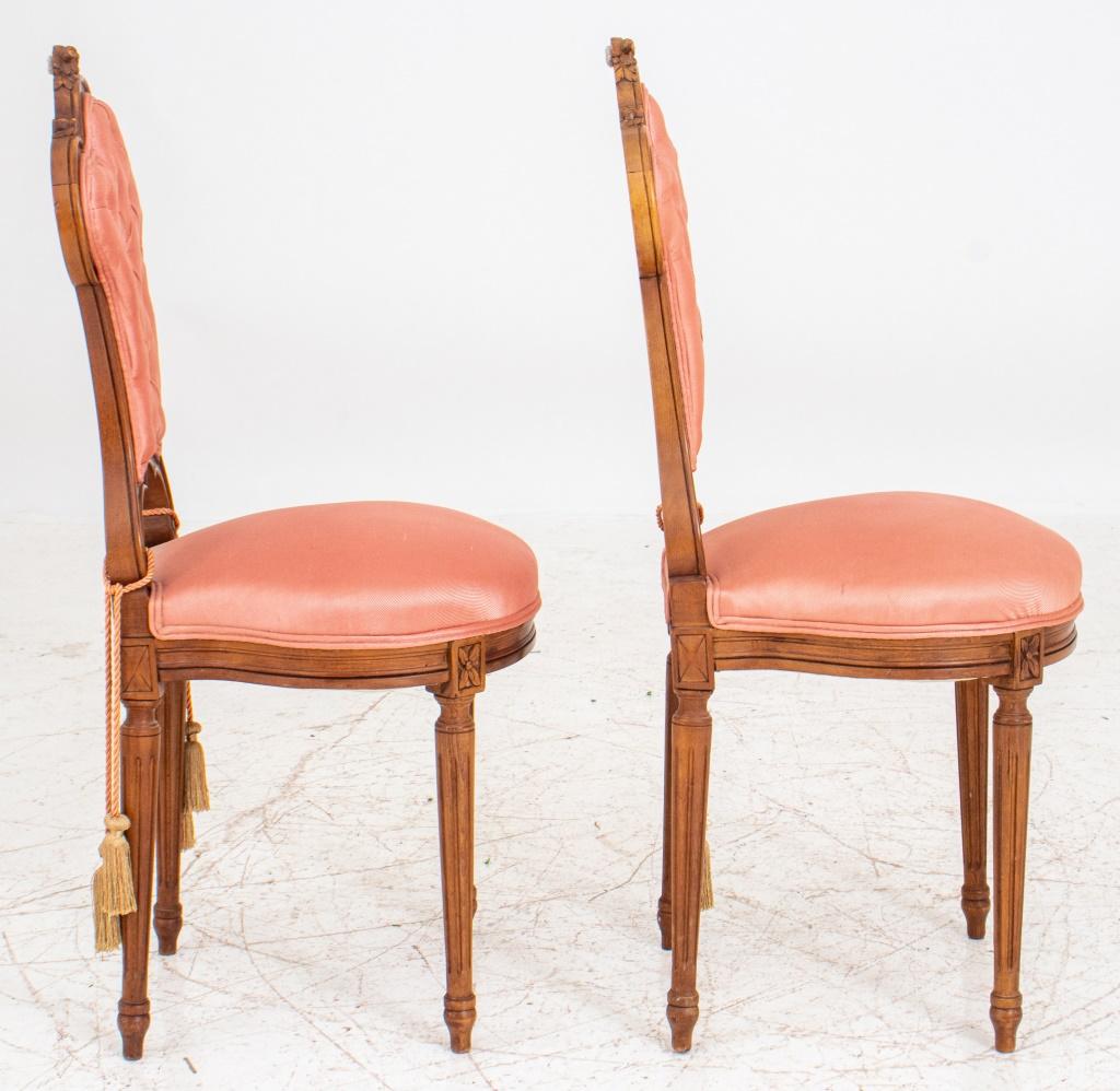 Louis XVI Style Mahogany Card Chairs For Sale at 1stDibs