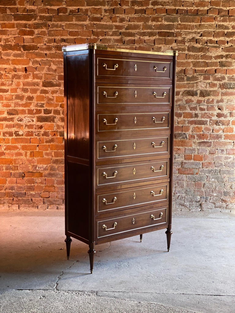 Louis XVI Style Mahogany ‘Semainier' Chest of Drawers, France, circa ...