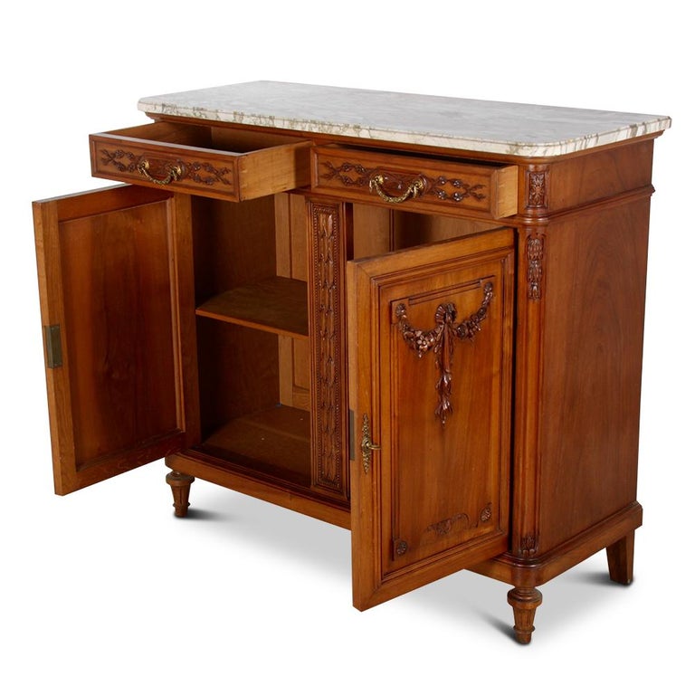 Louis XVI-Style Marble-Top Server at 1stDibs