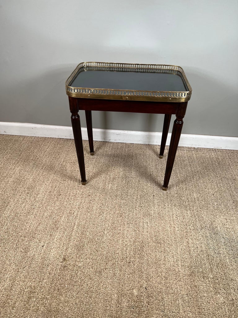 Louis XVI Style Mirror Top Table with Gallery For Sale at 1stDibs