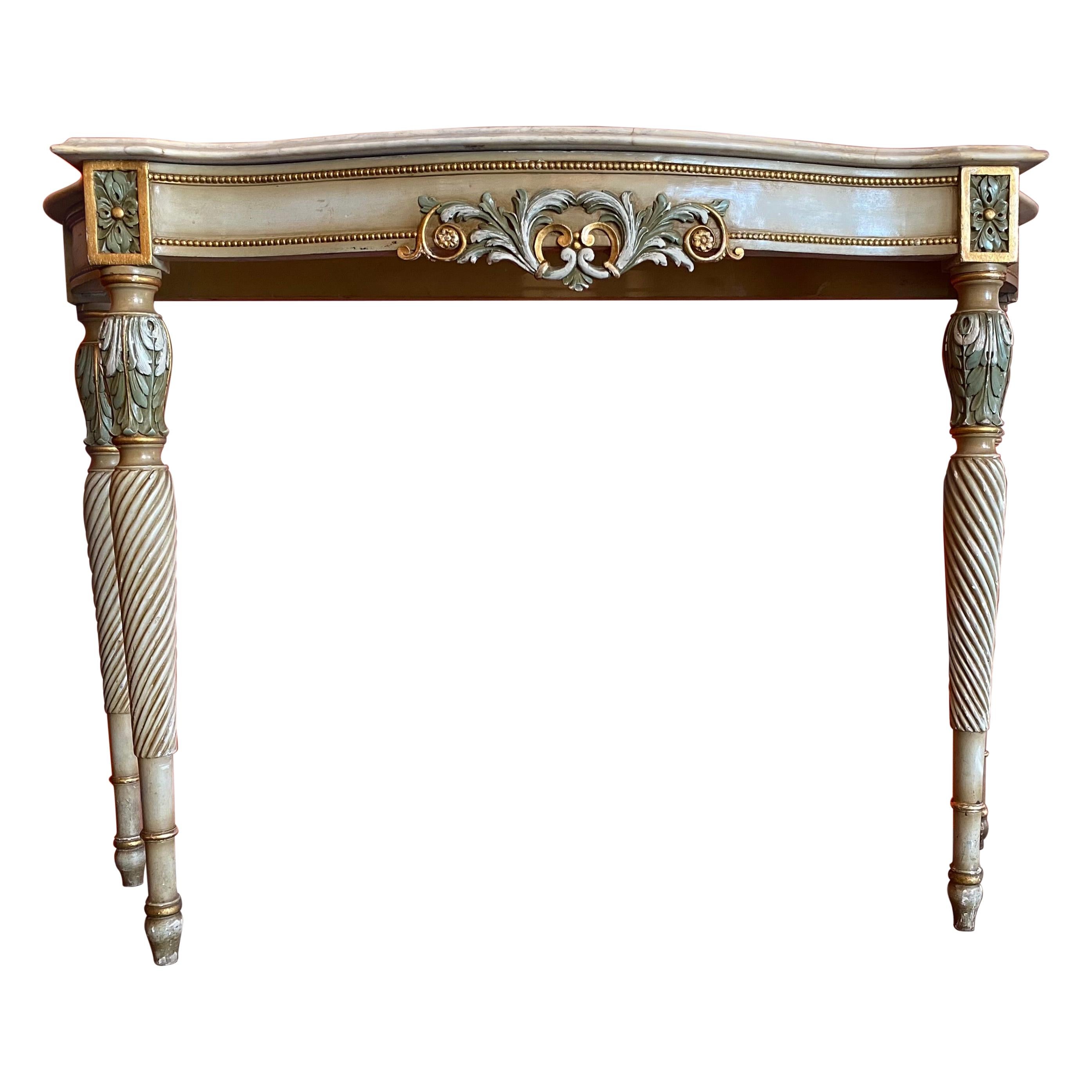 Louis XVI Pale Grey-Painted Console For Sale at 1stDibs