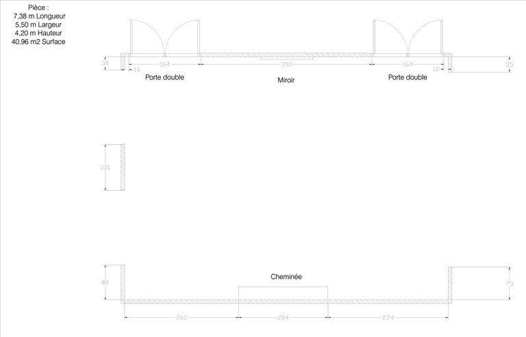 Louis XVI Style Panelling with Louis XVI Period Mantel and Trumeau For ...