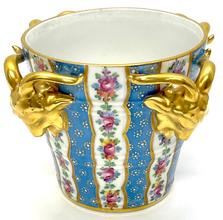 Louis XVI Style Sèvres Style Ram Motif Flower Pot Cache Pot, Carl ...