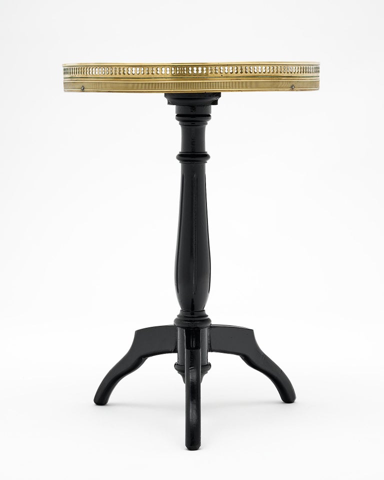 Louis XVI Style Side Table with St. Anne Marble at 1stDibs