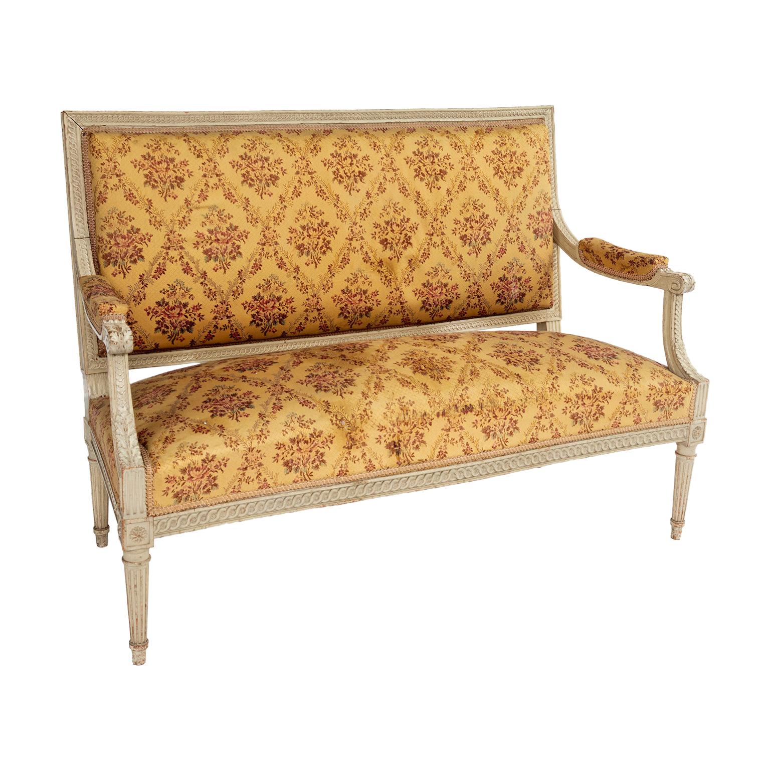 Beautiful French Bench, Sofa in the Louis XVI Style For Sale at 1stDibs