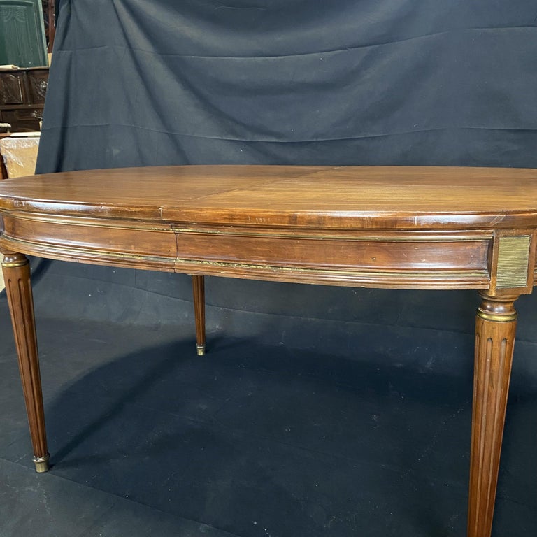 Louis XVI Style Walnut Italian Louis XVI Table with Leaves #5316 at 1stDibs